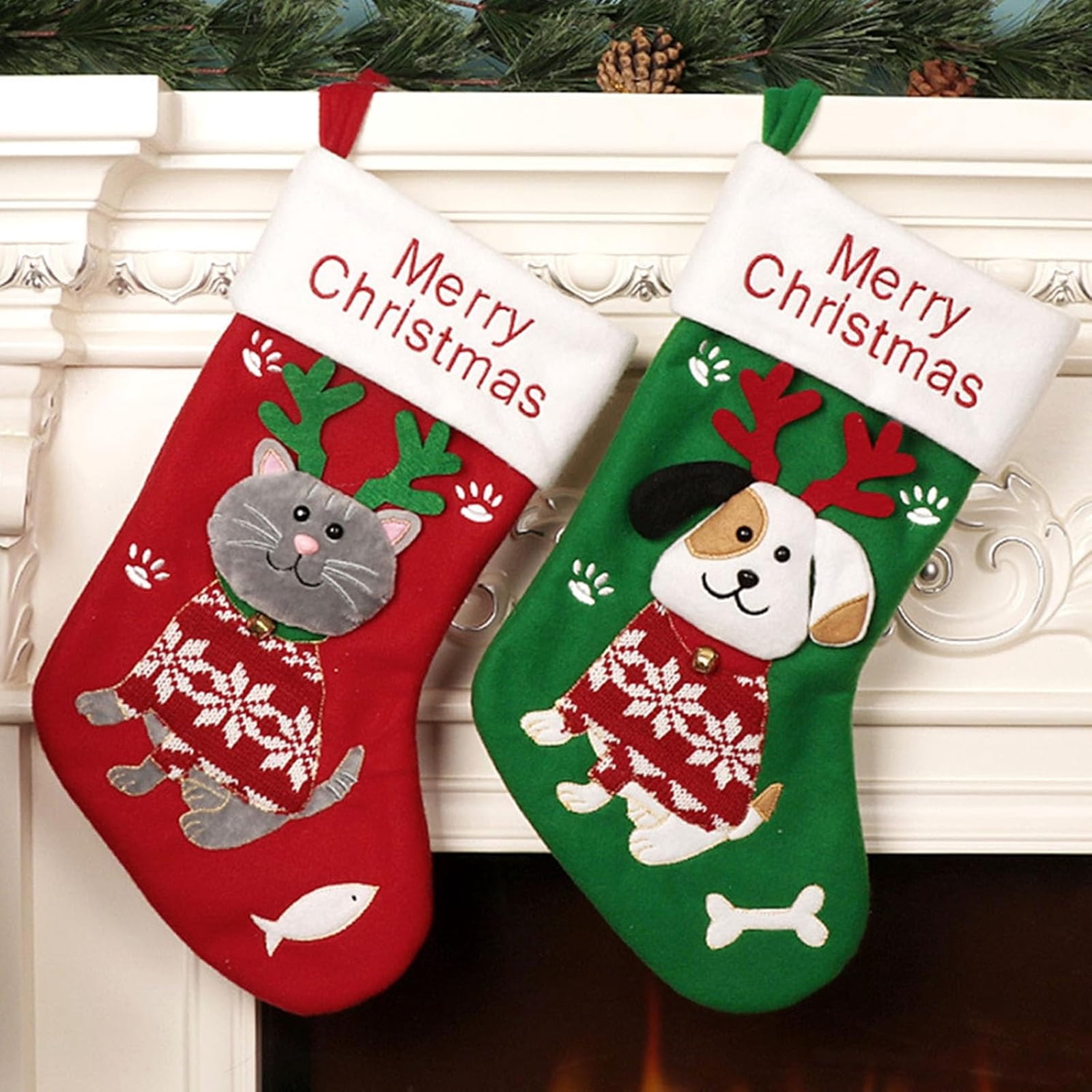 Dog Christmas Stocking - Christmas Stocking for Pets 1 Pack - Puppy ...