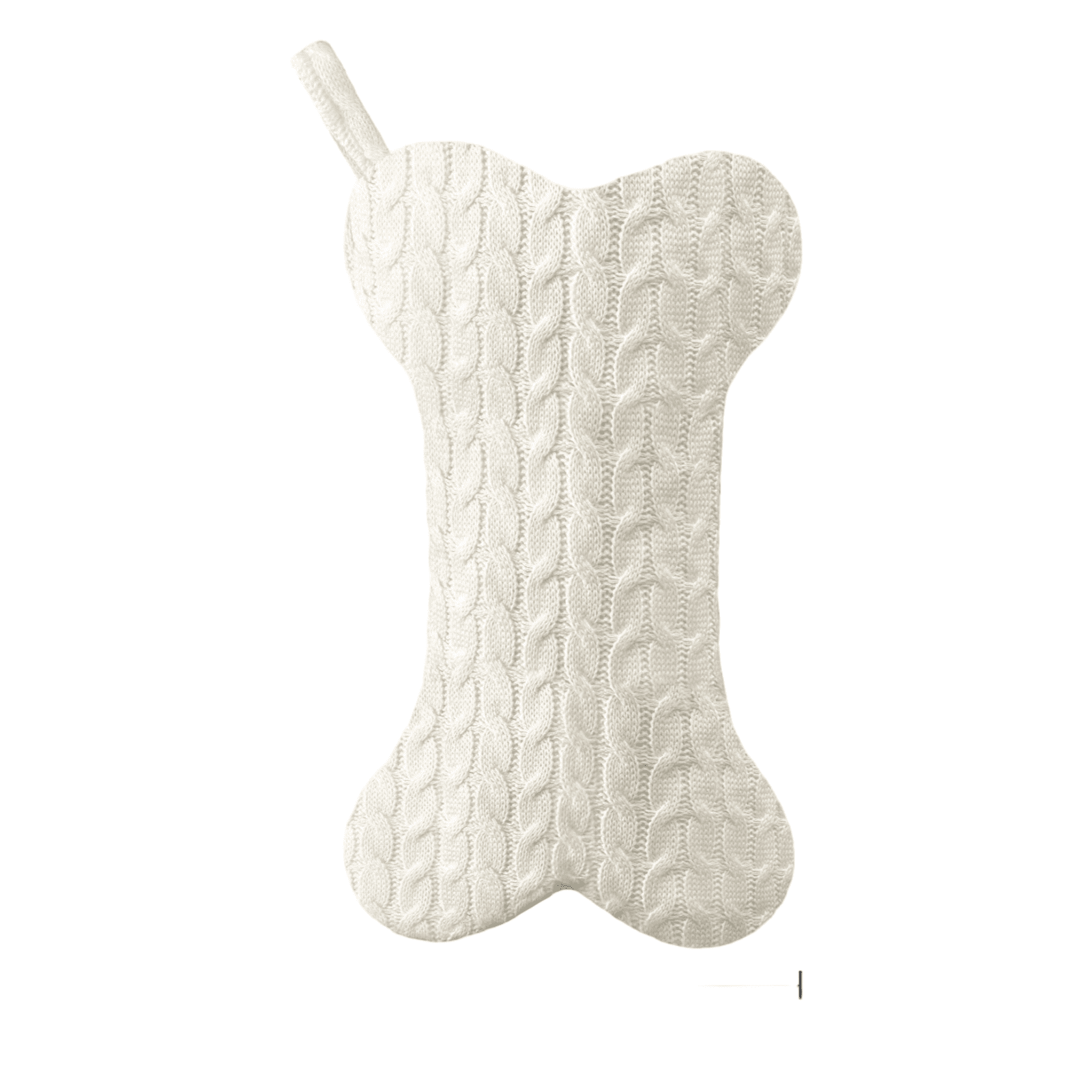 Dog Christmas Stocking, Knit White Christmas Stocking for Dogs, Bone ...