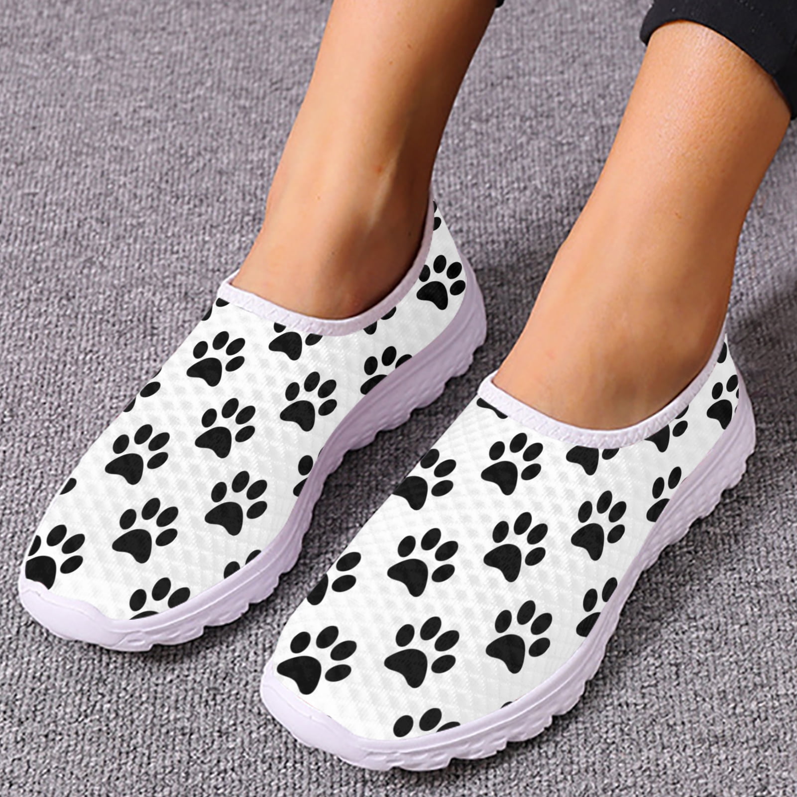 Dog Claw Print Spring Summer Mesh Sneakers Women Casual Flats Super ...