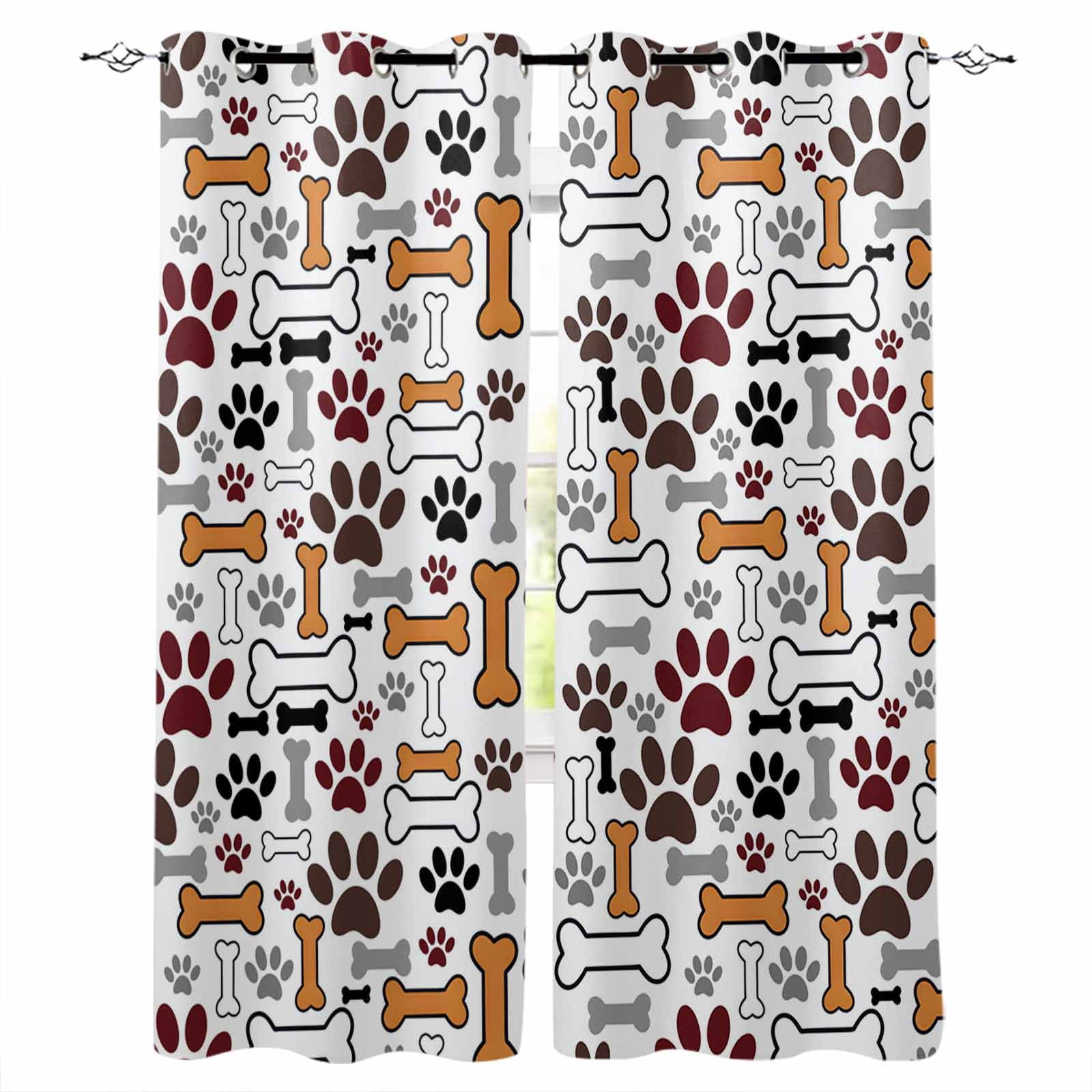 Dog Claws Blackout Curtains for Bedroom/Living Room, Thermal Insulated ...