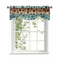 Dog Claws Painting Tie Up Valances Curtain, Green Wood Striped Country ...