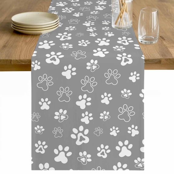 Dog Claws Table Runner 36 Inches Long Farmhouse Dress Scarves, Grey ...