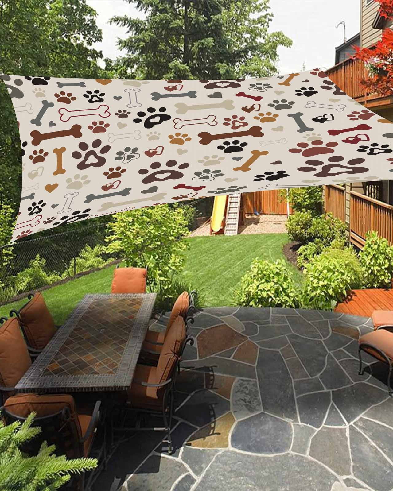 Dog Claws Waterproof Sun Shade Sail Dog Bones Love Vintage Texture ...