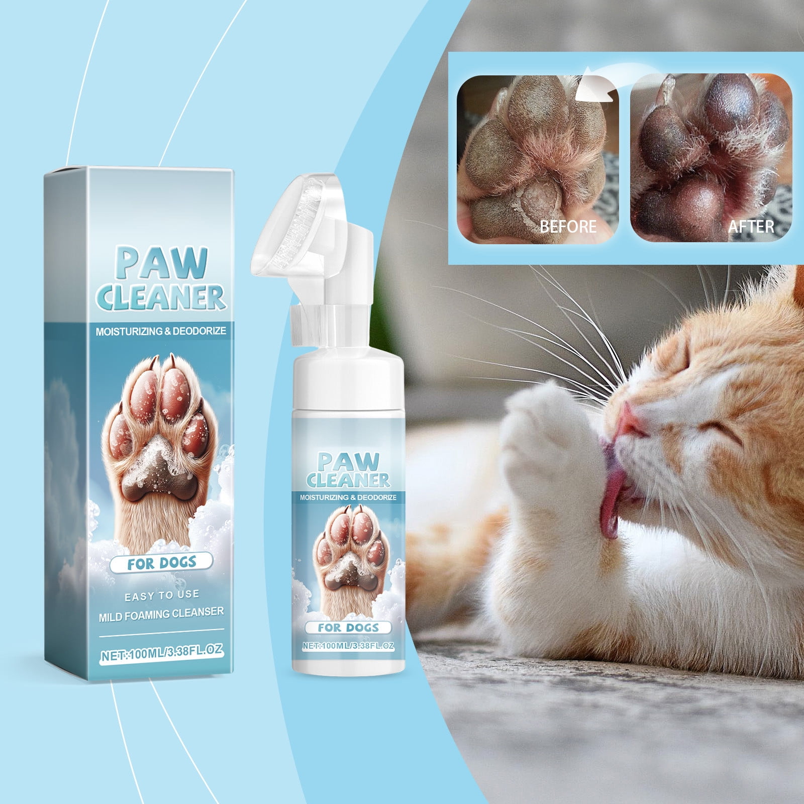 Dog Cleaner for Small Medium Large Dogs No Rinse Foam Cleaner 100Ml ...