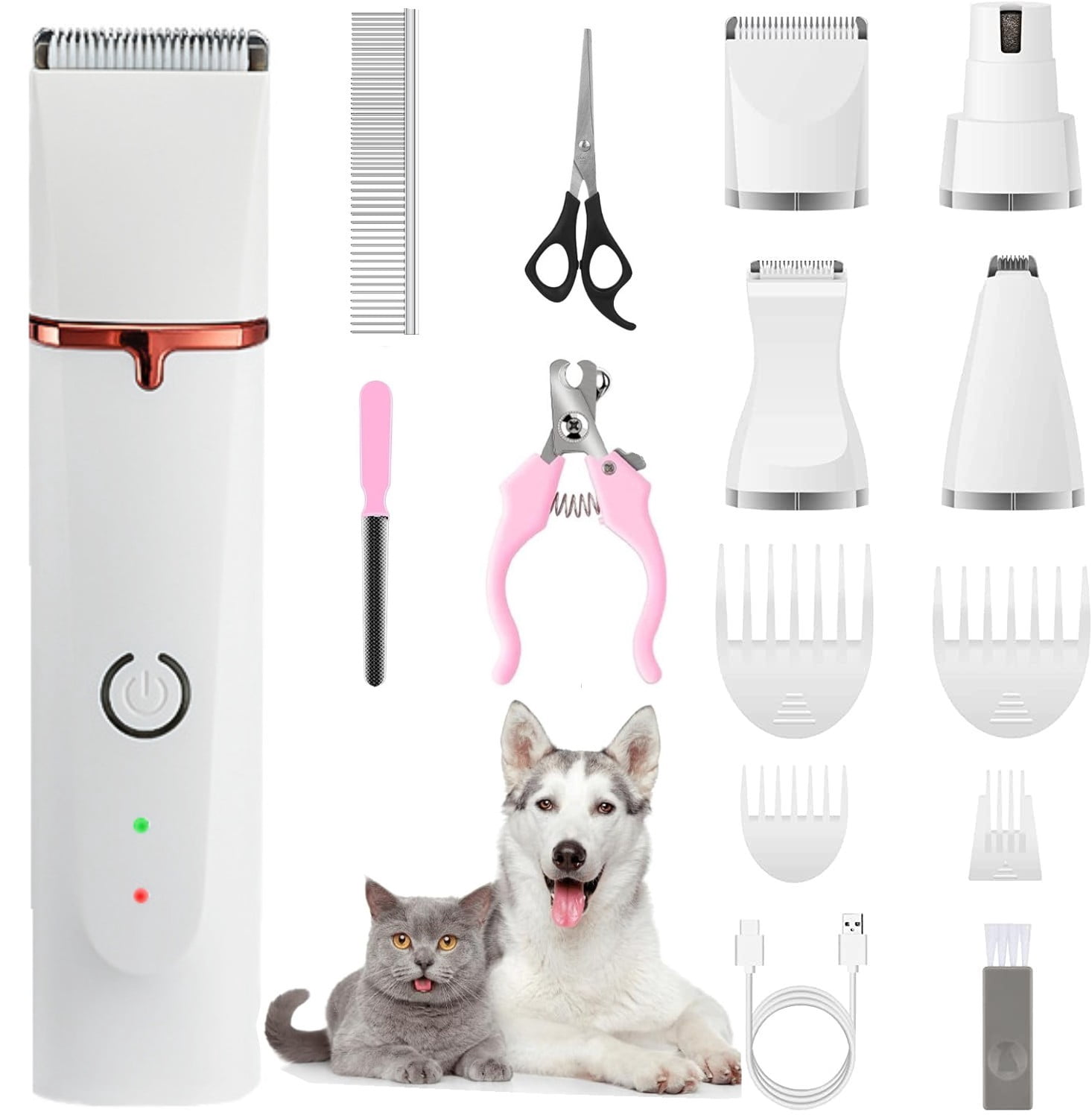 Walmart Pet Grooming Kit: Silent Hair Clipper, Low Noise Paw Trimmer ...