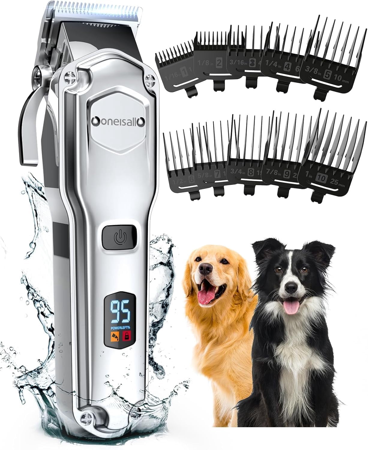 Dog Clippers for Grooming for Thick Heavy Coats/Low Noise Rechargeable ...