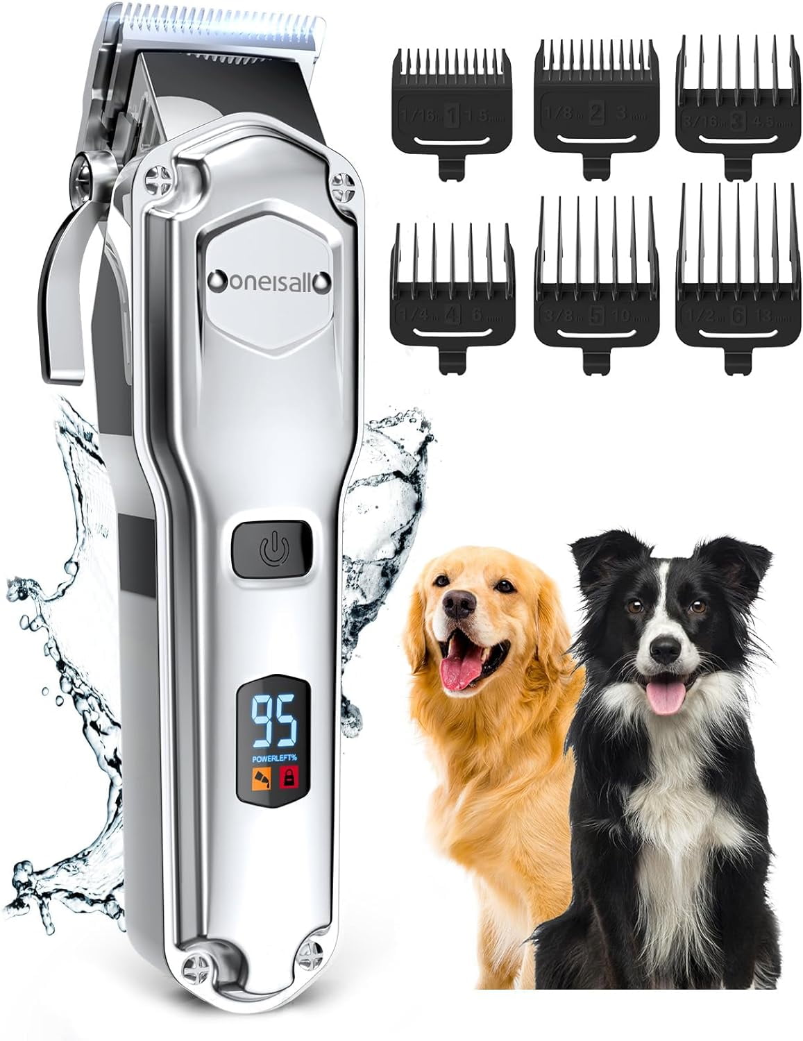 Dog Clippers for Grooming for Thick Heavy Coats/Low Noise Rechargeable ...