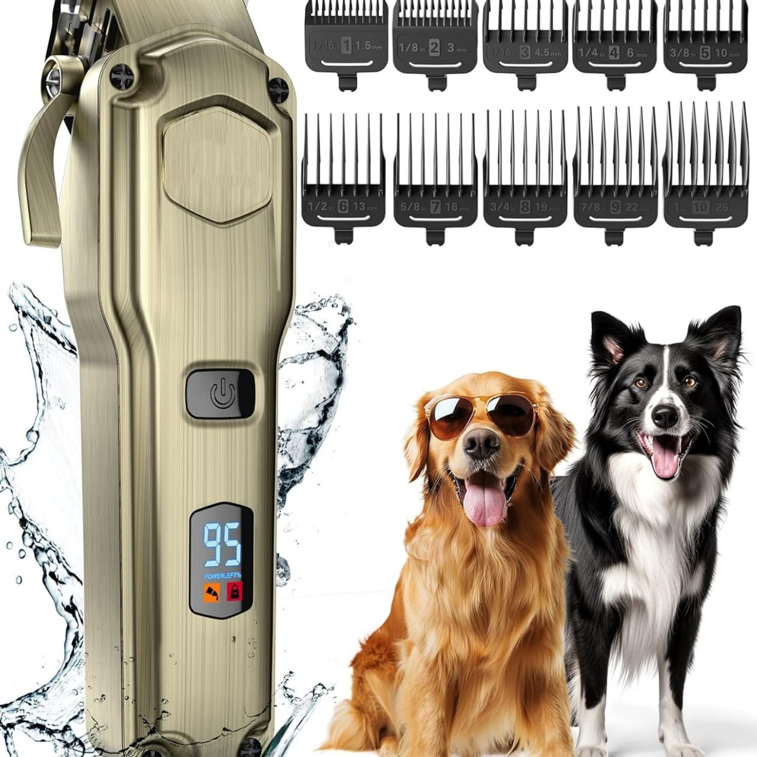 Dog Clippers for Grooming for Thick Heavy Coats/Low Noise Rechargeable ...