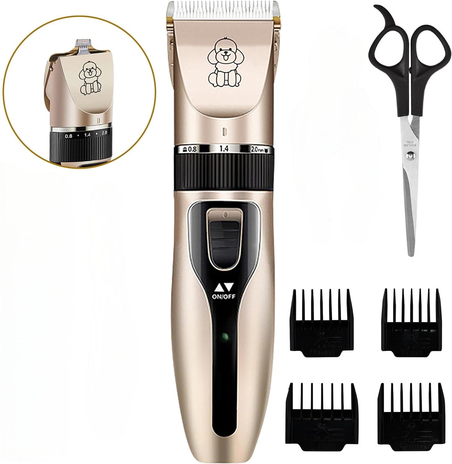 Dog Clippers Professional Heavy Duty Grooming Clipper Low Noise High ...