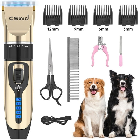 odorsTT Professional USB Dog Clippers Low Noise Rechargeable Pet ...