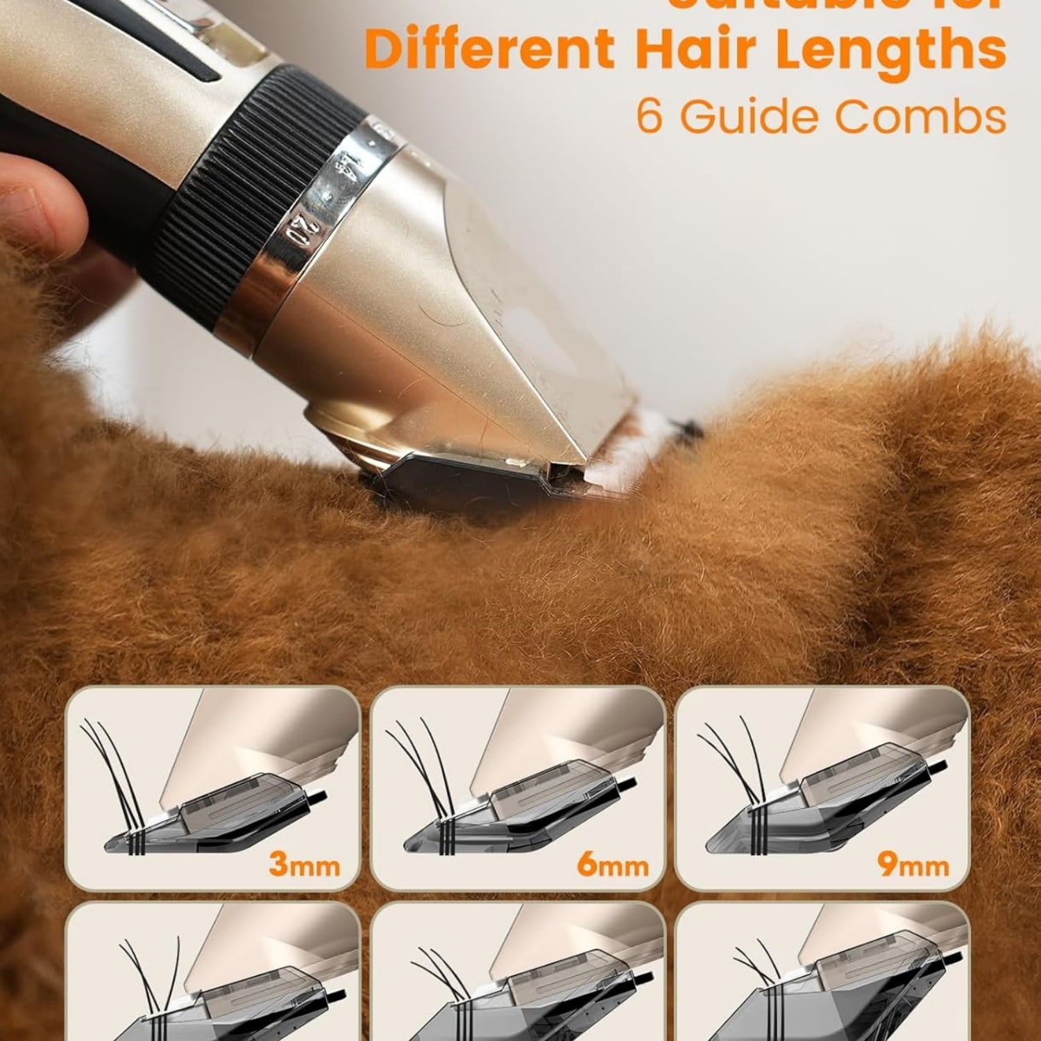Dog Clippers and Paw Trimmer Kit 2 in 1 Low Noise Cordless Dog Clippers ...