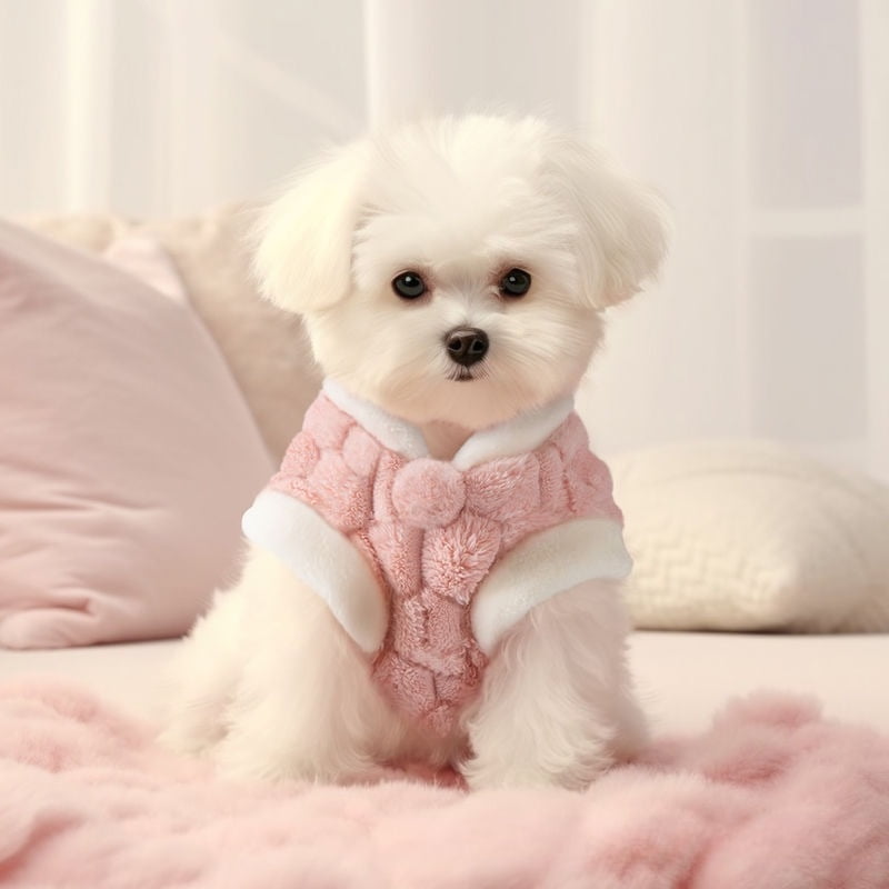 Dog Clothes Fleece Lined Thermal Vest for Small Dogs Cats Teddy ...