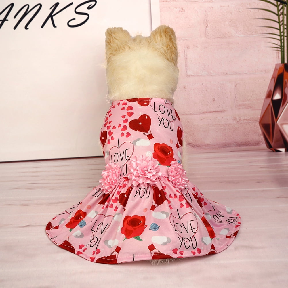 Dog Clothes Girl Dog Dresses Small Floral Puppy Dresses Pet Cat ...