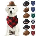 Dog Clothes,Pet Cowboy Hat Set, Pet + - Scarf Set Cosplay Hat, Pet ...