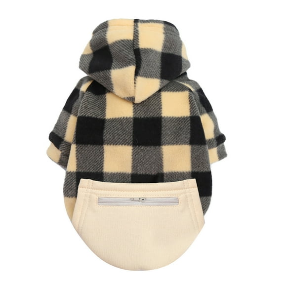 Dog Clothes, Plaid Zipper Pocket Weiwang Size Dog Clothes Cat Pet ...