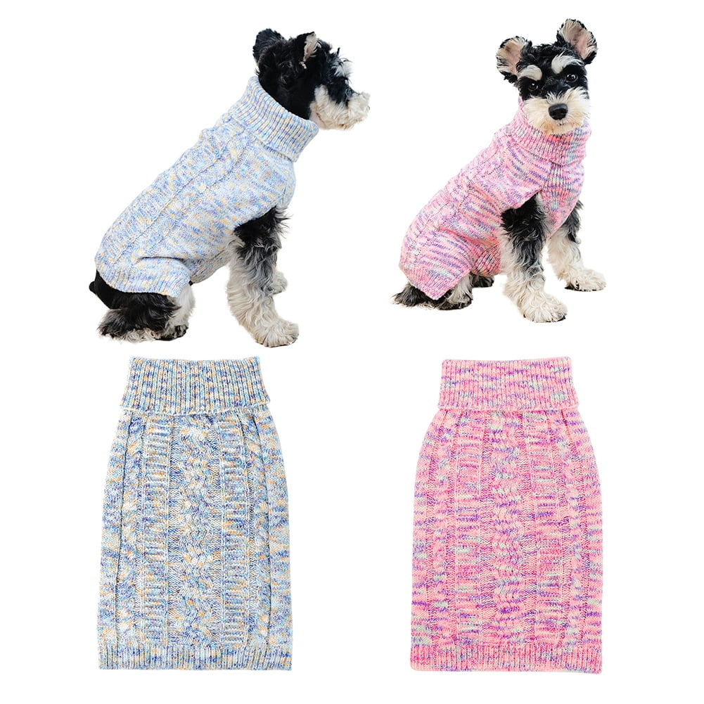 Dog Clothes for Small Dogs Girl Boy Turtleneck Knitted Sweater, Girl ...