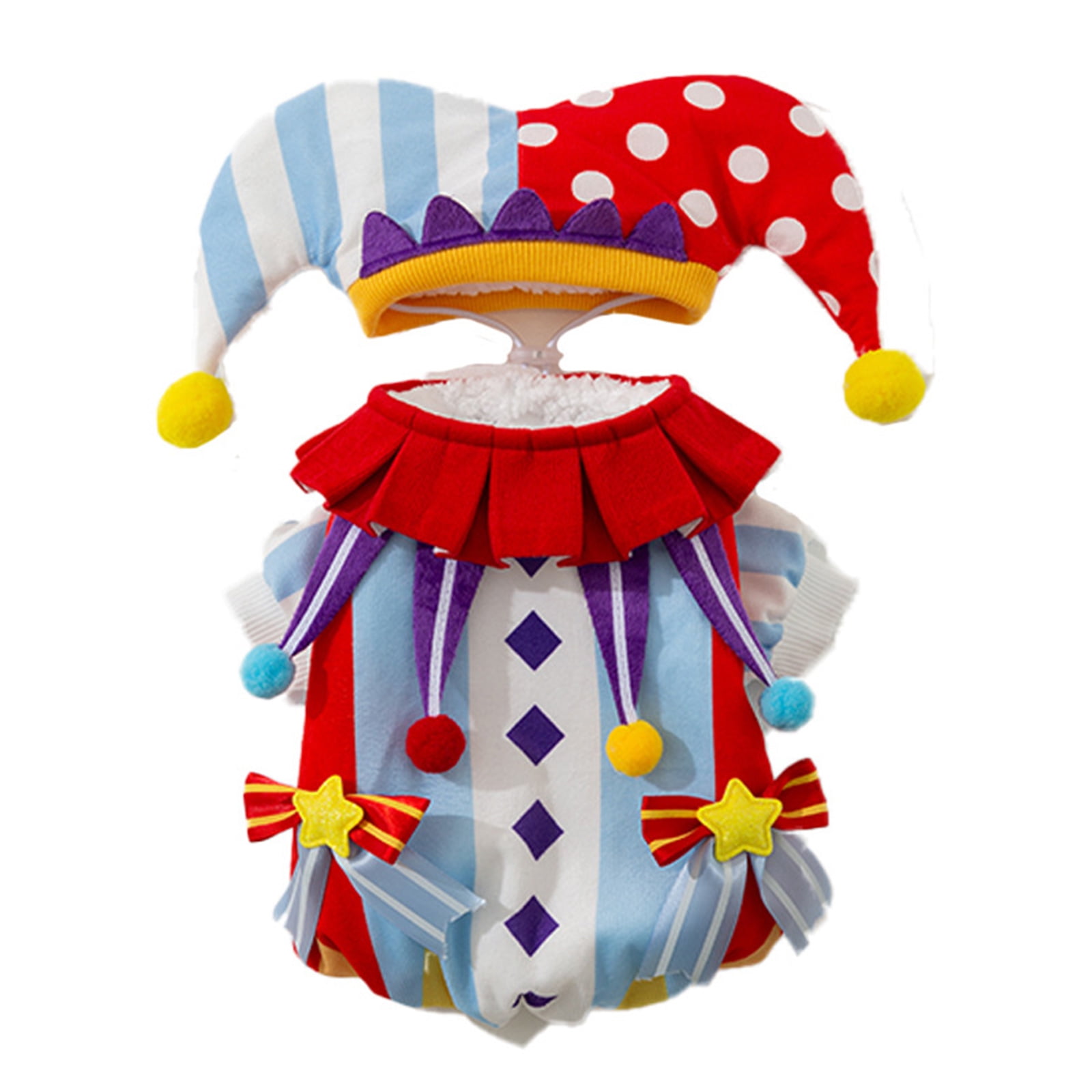 Dog Clown Costume for Small Large Dogs Winter Pullover Indoor Outdoor ...