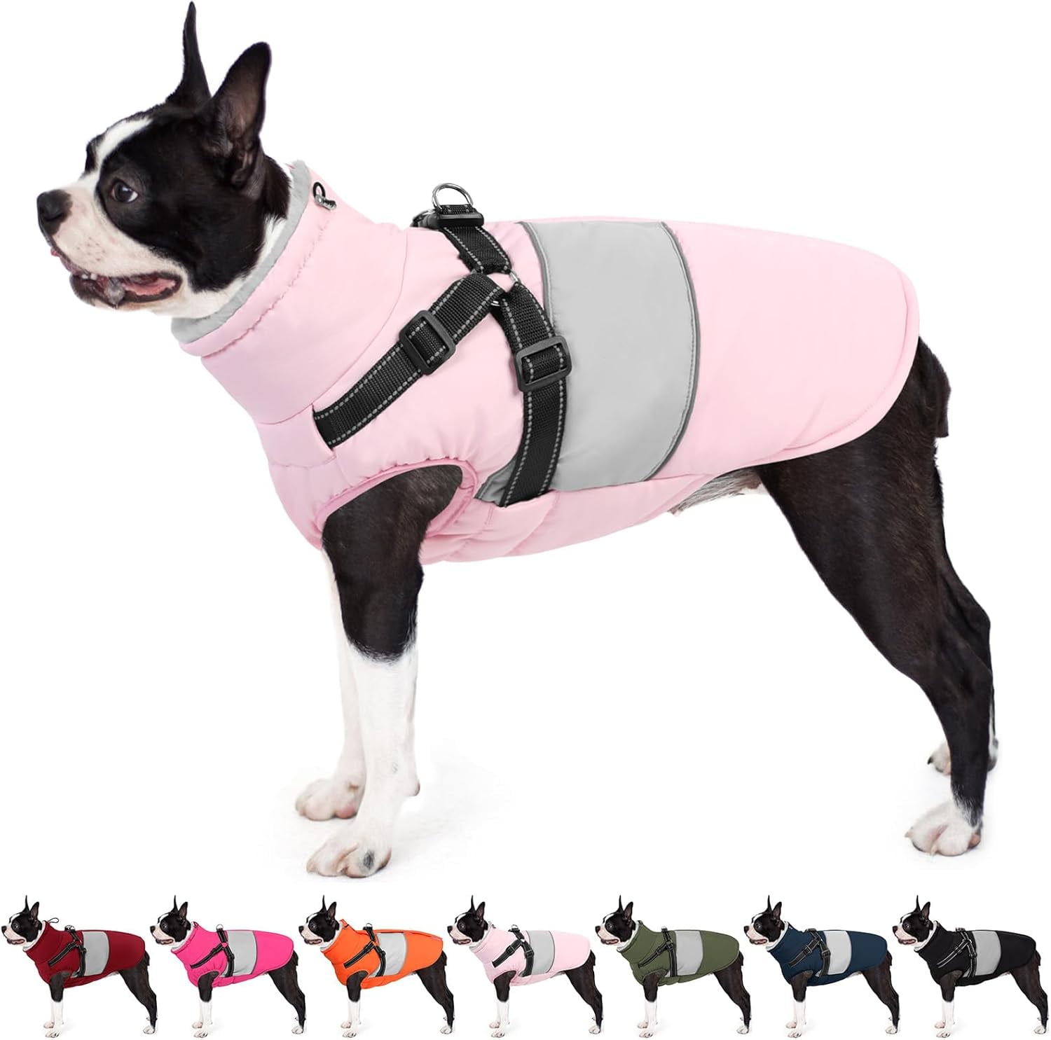 Dog Coat, Waterproof Dog Jacket Winter, Dogs Coat with Harness Built in ...