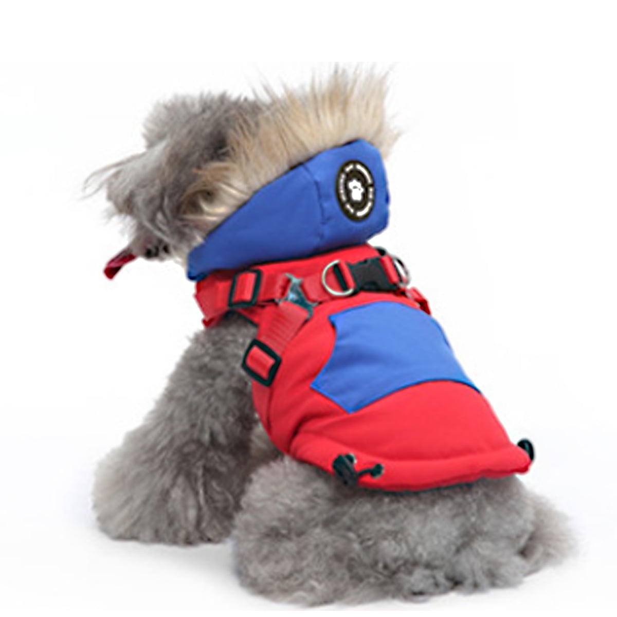 Dog Coat with Harness Winter Fleece Dog Jacket Zipper Dog Hoodie Puppy ...