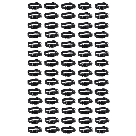 Dog Collar Bulk Packs Black Nylon Shelter Rescue Vet 4 Adjustable Sizes ...