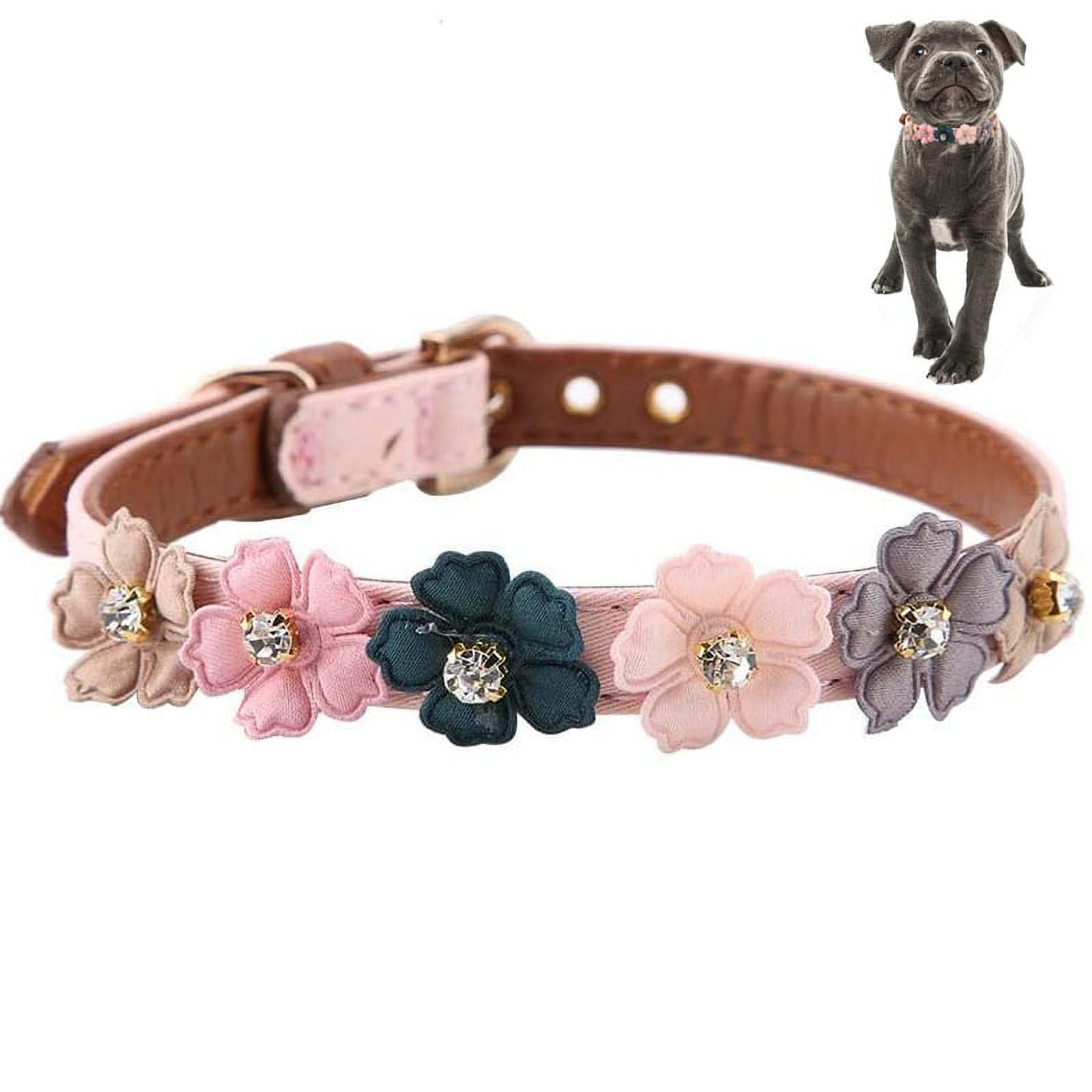 Dog Collar Fashion Flower Decor Collar Adjustable Daisy Flowers Pet ...