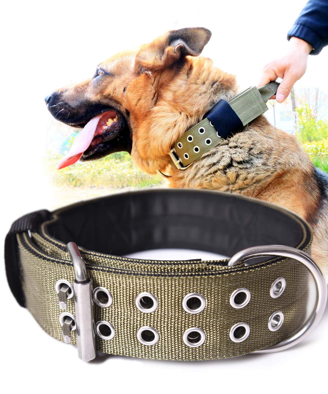 Dog Collar for Large Dogs - 2" Wide Tactical Collars with Handle for ...
