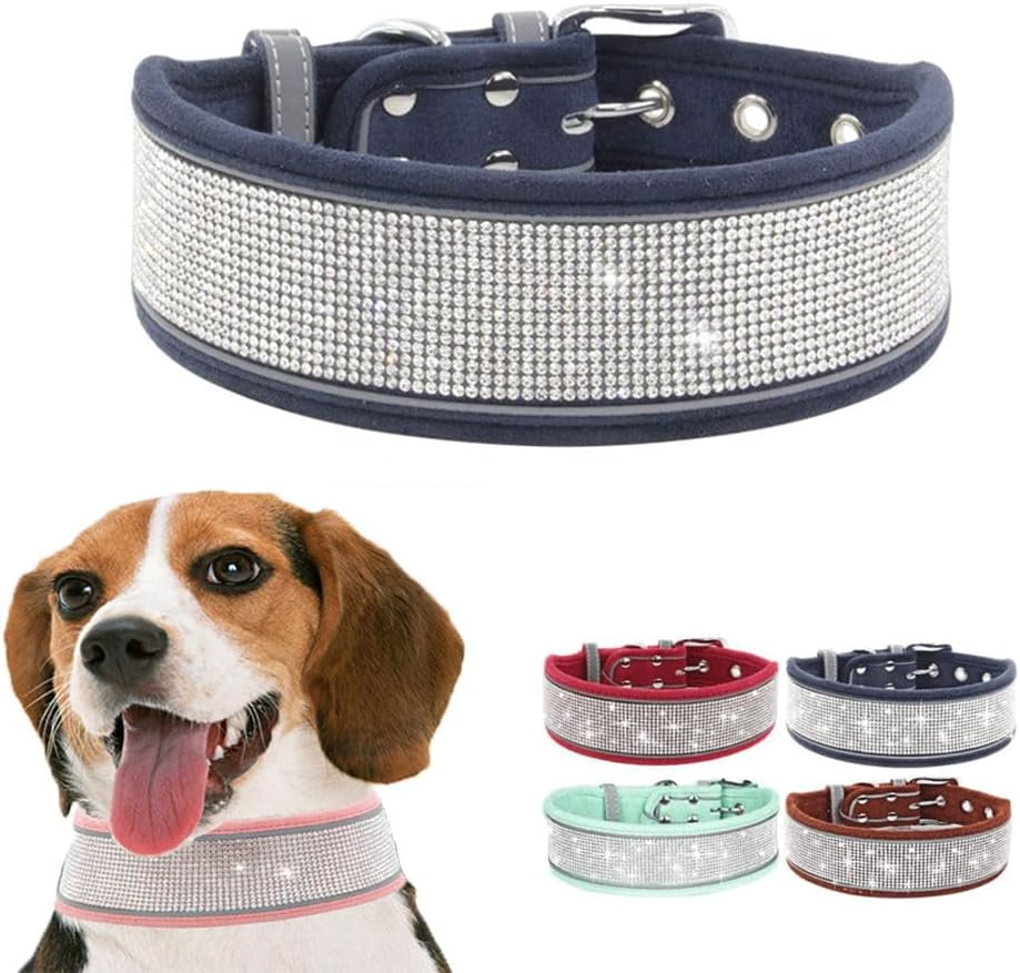 Dog Collar for Medium Dogs, Pretty Glitter Bling Dog Collar Rhinestone ...