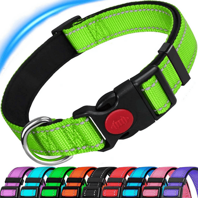Dog Collar, Reflective Adjustable Basic Dog Collar with Soft Neoprene ...