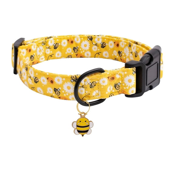 Real Leather Daisy Flowers Dog Collar (Blue/Baby-Blue, 7"-8" Neck; 1/2 ...