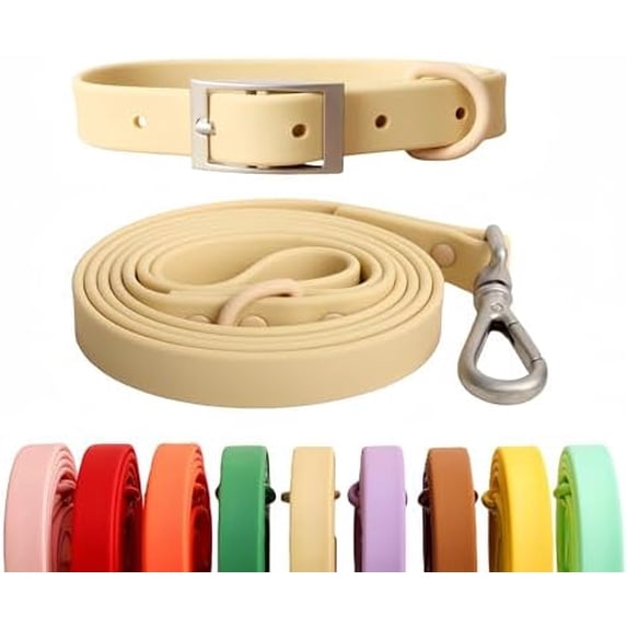 Dog Collar and Leash Set, Durable Waterproof Dog Leashes Collars, 5 ...