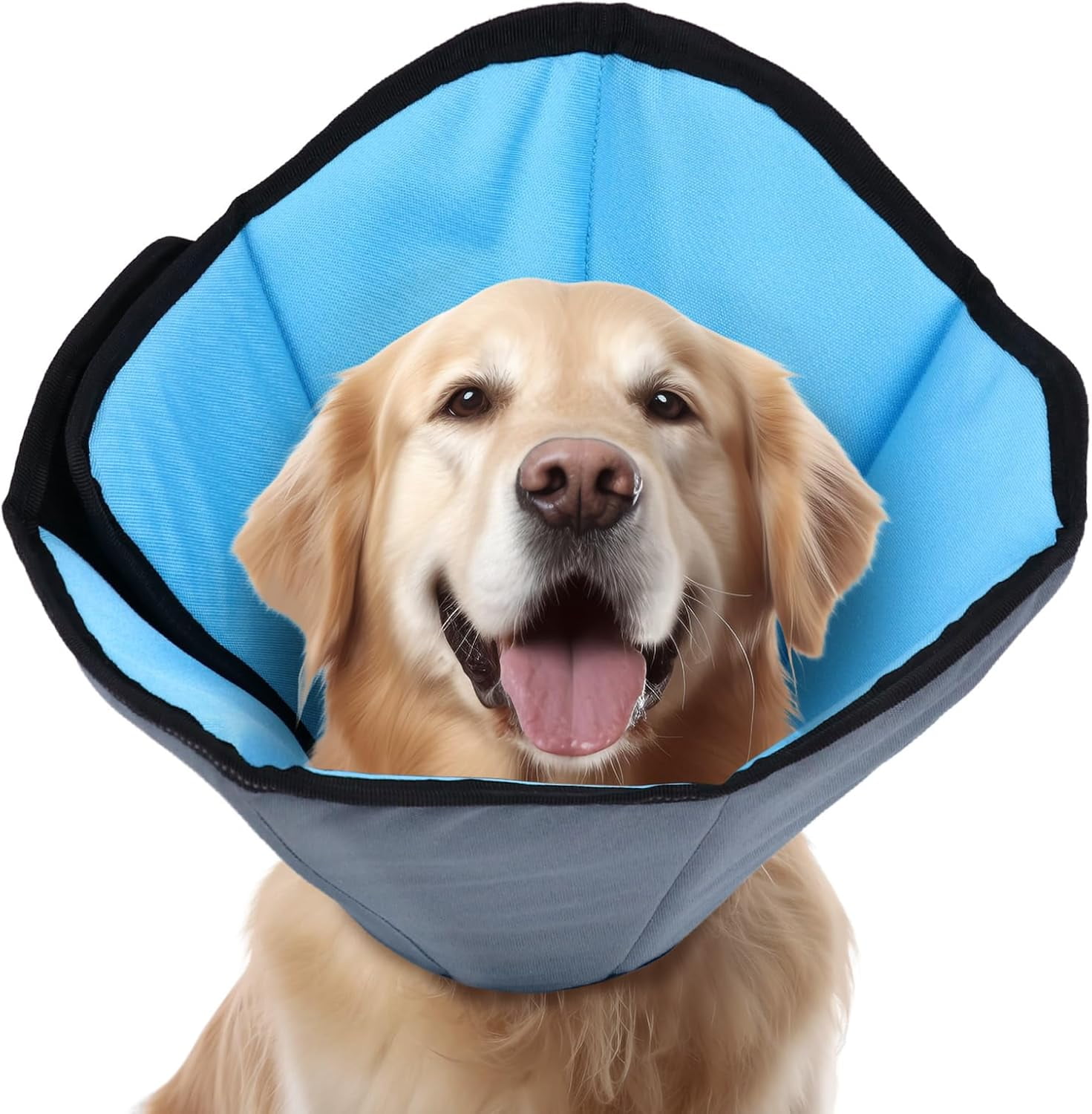 Dog Cone Collar for Dogs After Surgery Extra Long, Adjustable Comfy Dog ...