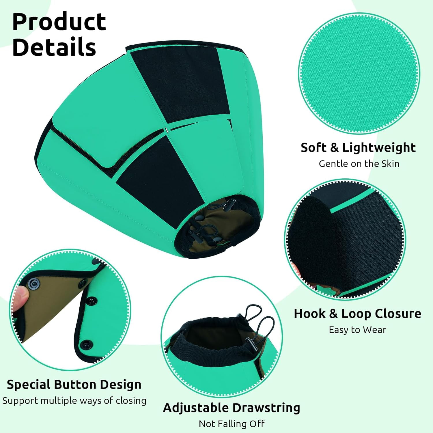 Dog Cone, Soft Dog Cones for Large Dogs, Dogs Cone Collar After Surgery ...