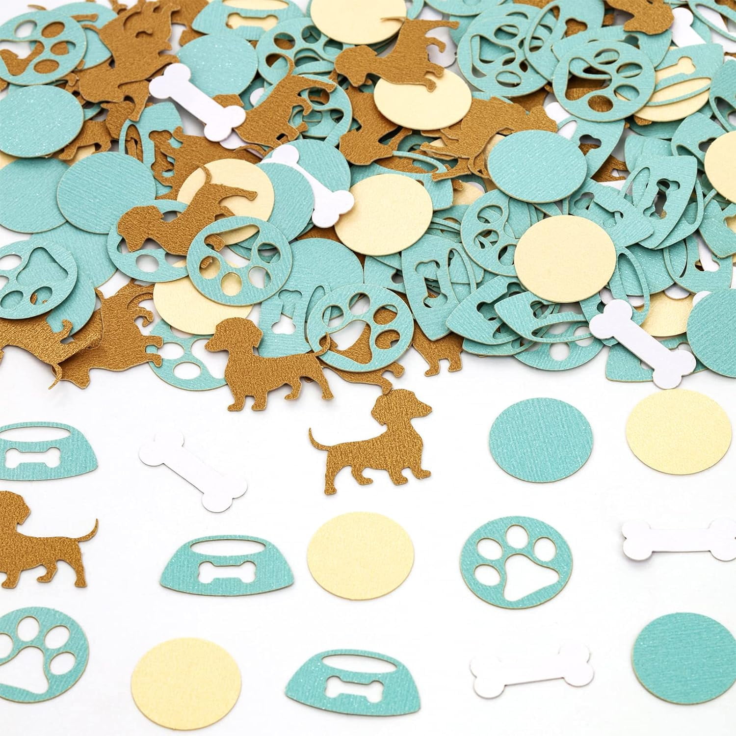 Dog Confetti Blue Dog Birthday Party Table Scatter Blue Paw Print Table ...