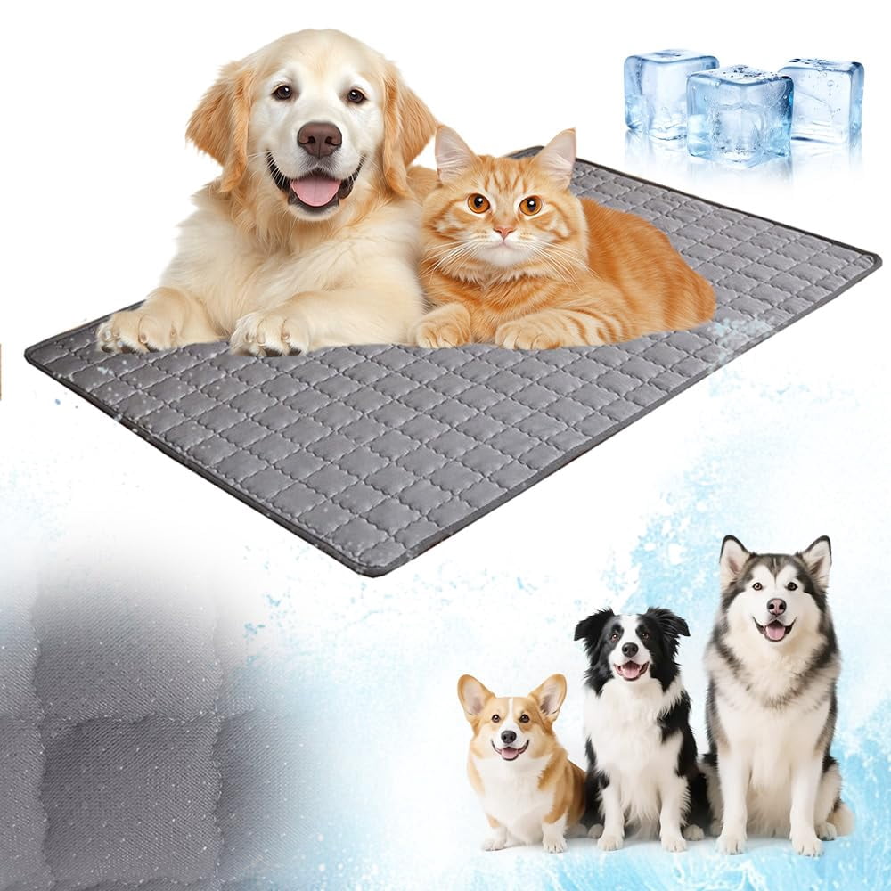 Dog Cooling Mat, 2026 New Pet Ice Silk Mat, Pet Cooling Mat Ice Silk ...
