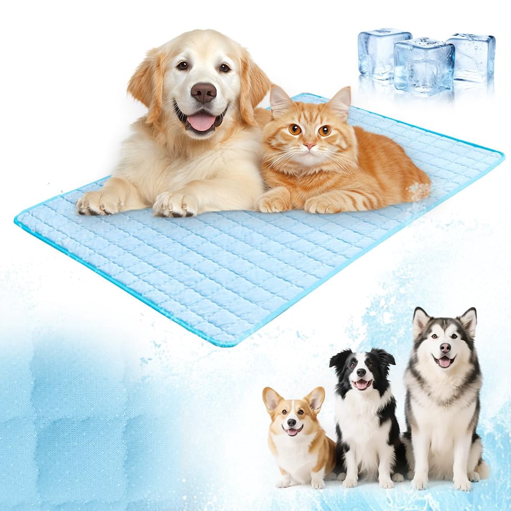 Dog Cooling Mat, 2026 New Pet Ice Silk Mat, Pet Cooling Mat Ice Silk ...