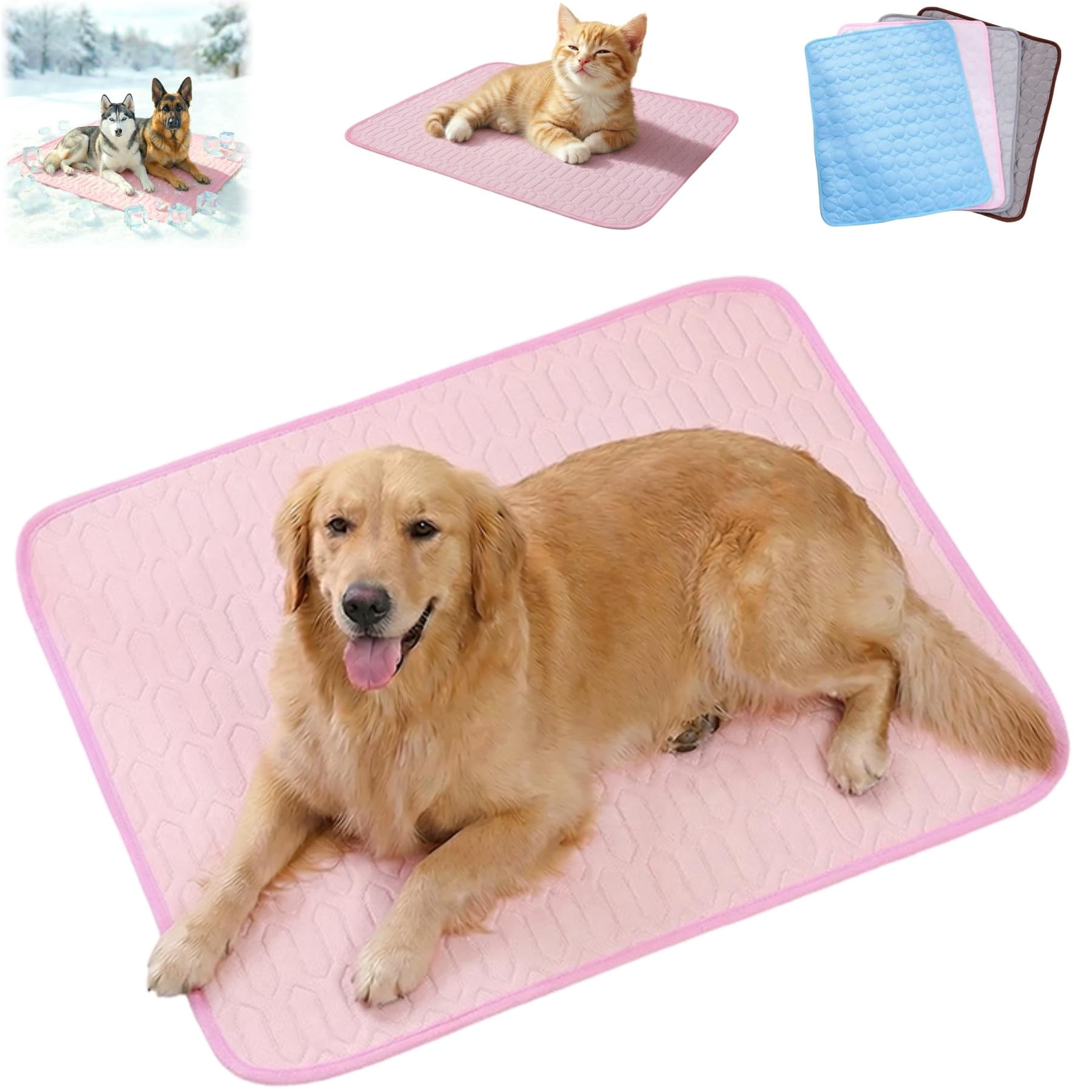Dog Cooling Mat, Cool Gel Mat with Long-Lasting Cool, Waterproof Fabric ...