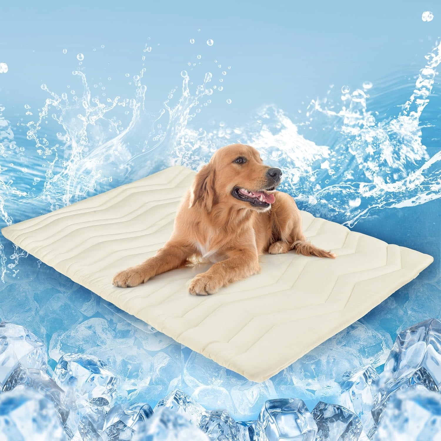 Dog Cooling Mat for Crate, Thicken Self-Cooling Dog Pad Reversible ...