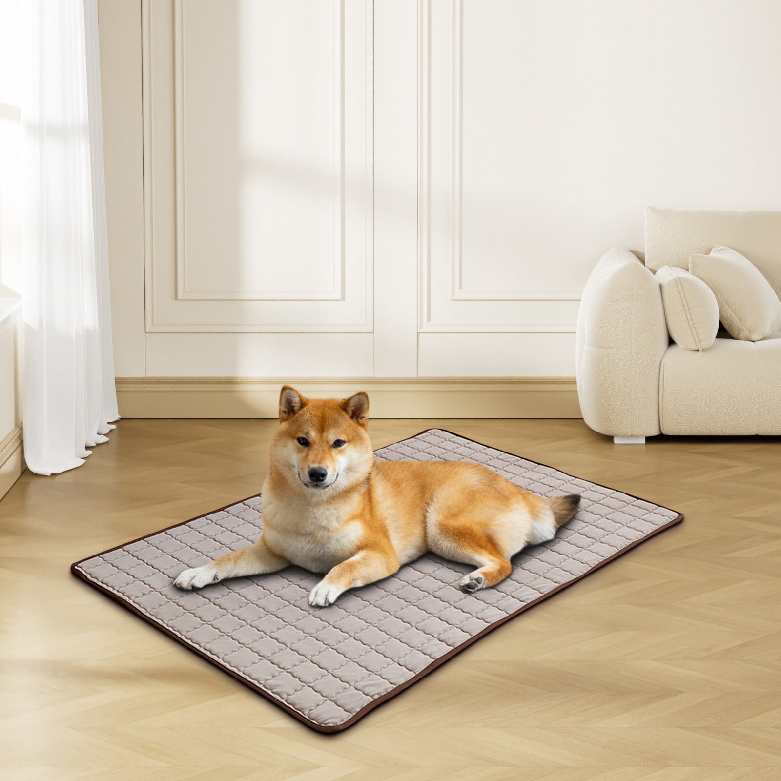 Dog Cooling Mat Pad | 2025 Upgraded Ice Silk Pet Bed | Breathable Self ...