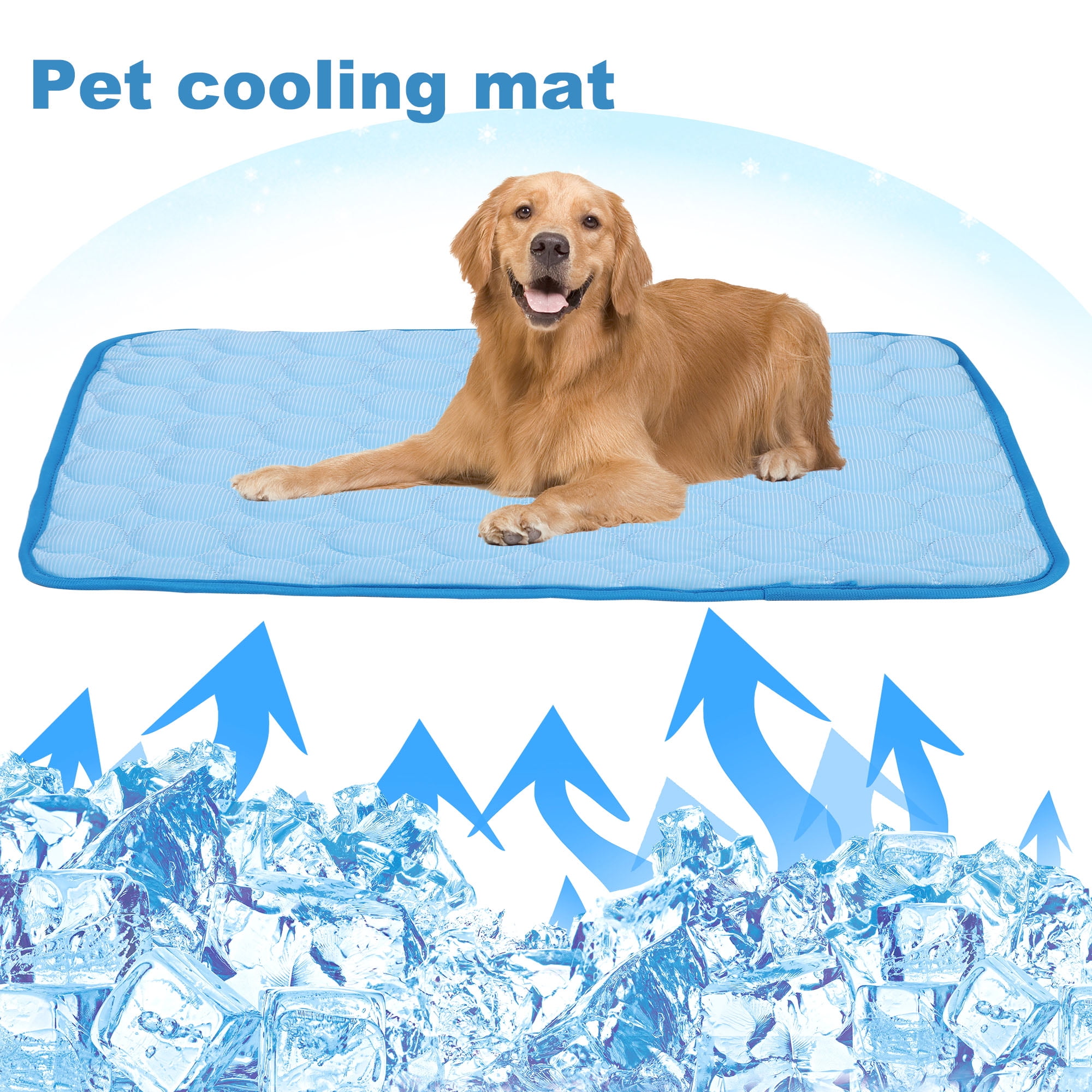NK DECORATION Dog Cooling Mat, Gel Pad, 5 Sizes for Various Dog Breeds ...
