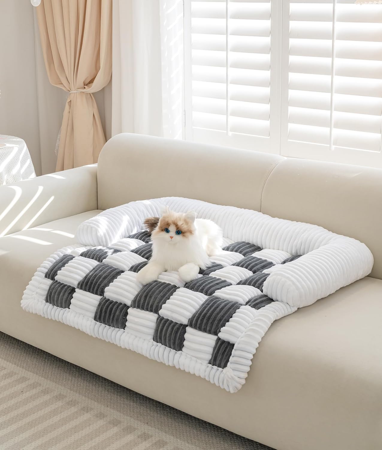 Dog Couch Bed, Thick Flannel Dog Couch Cover Protector, Washable Pet ...