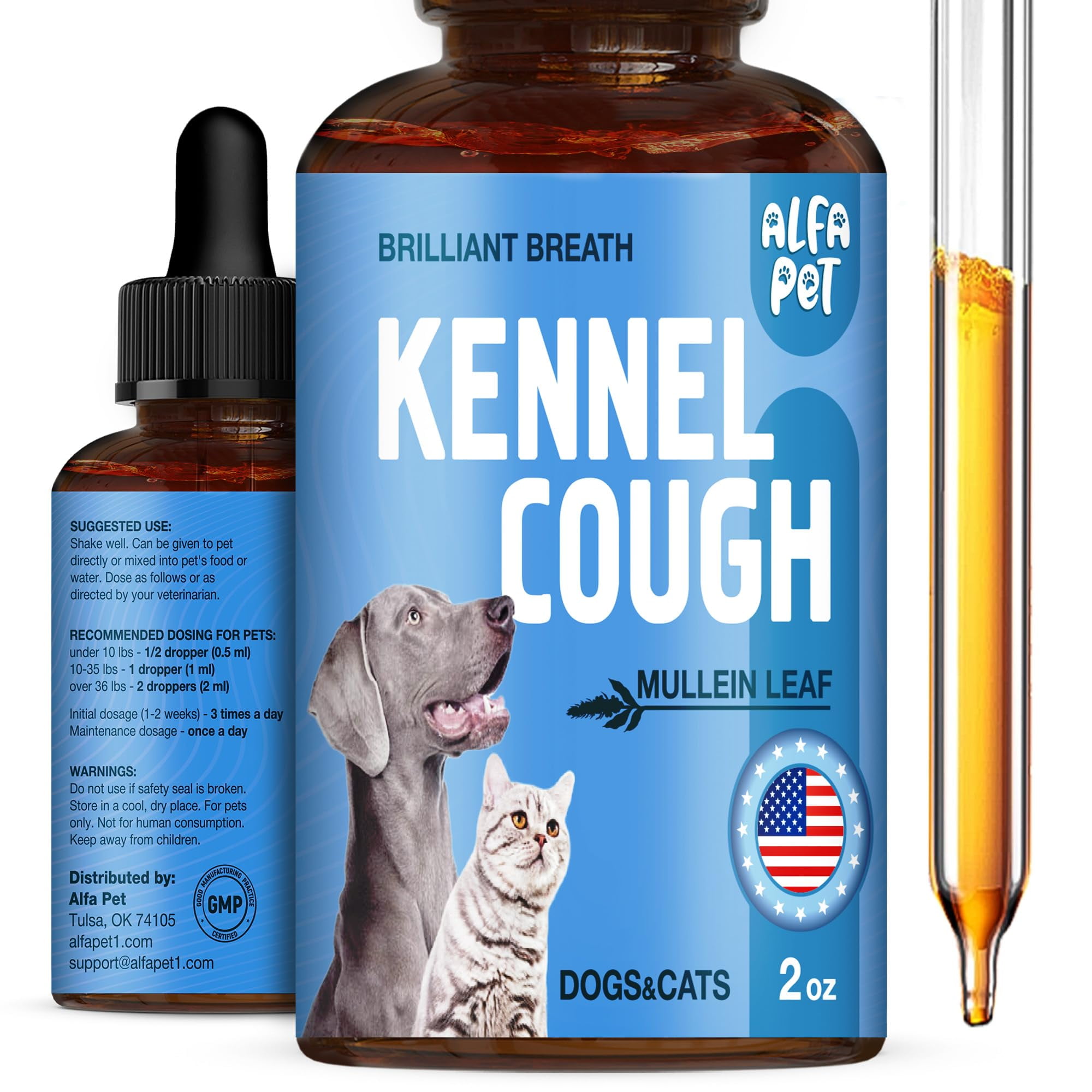 Dog Cough Treatment Liquid DPF11 • Kennel Cough Medicine Cats • For ...