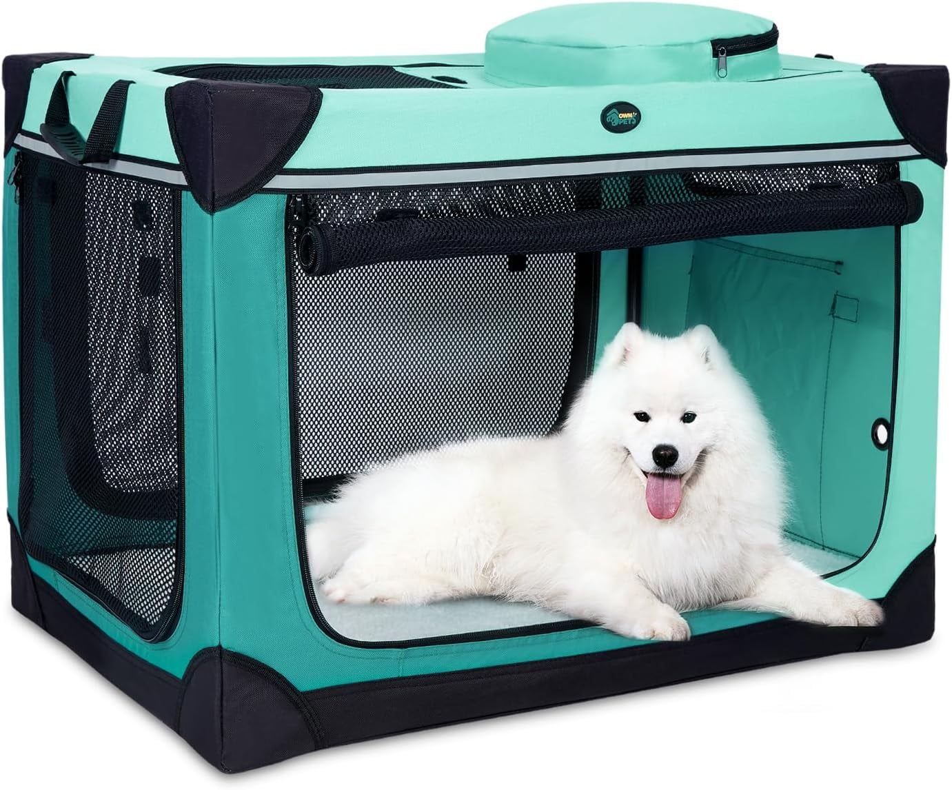 Dog Crate 42 inch Portable Travel Dog Crate for Large Dogs 4-Door ...