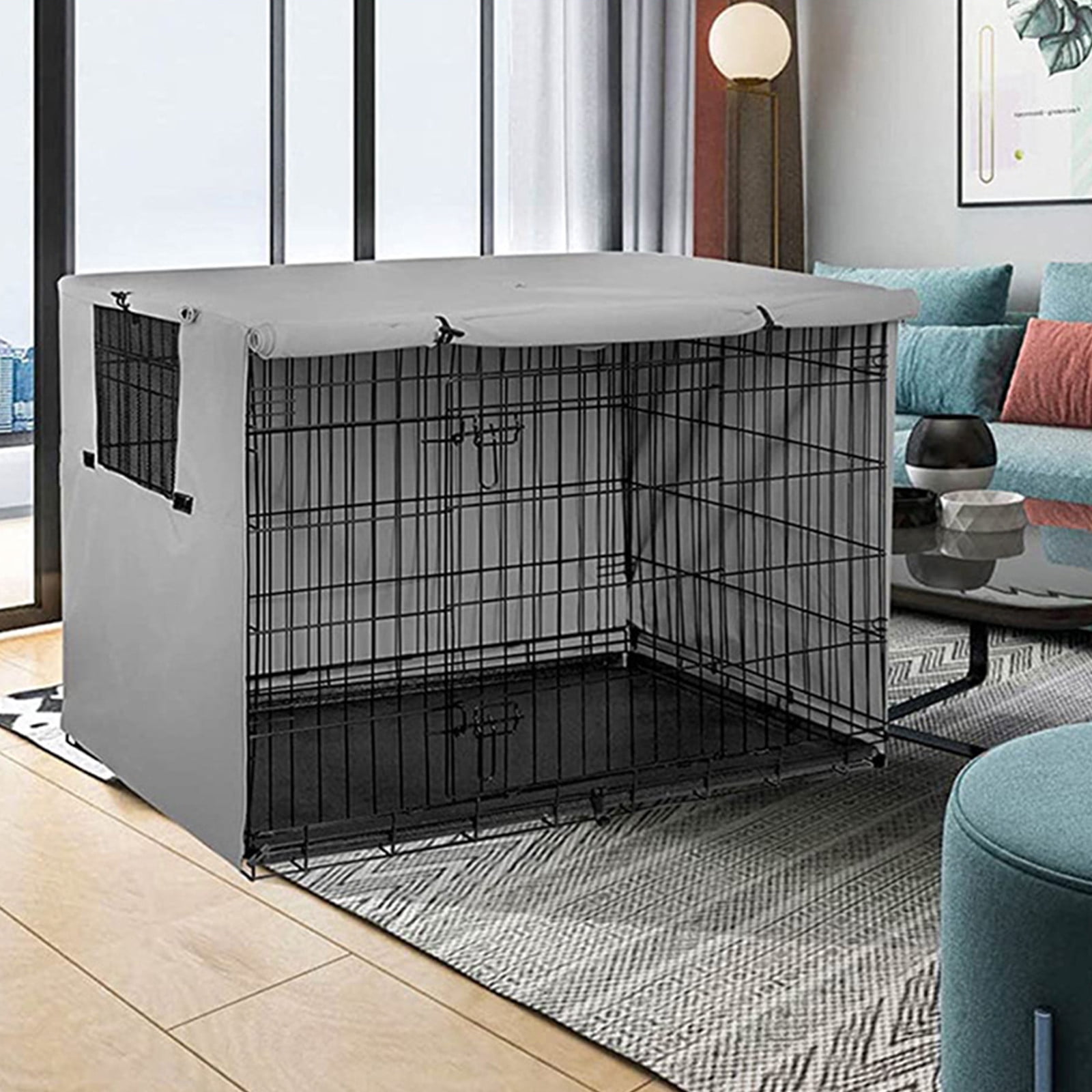 Dog Crate Cover 48 Inch, Durable 210D Oxford Cloth Water Resistant ...