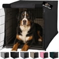 Dog Crate Cover with Breathable Mesh Windows, All-Sides-Open Privacy ...
