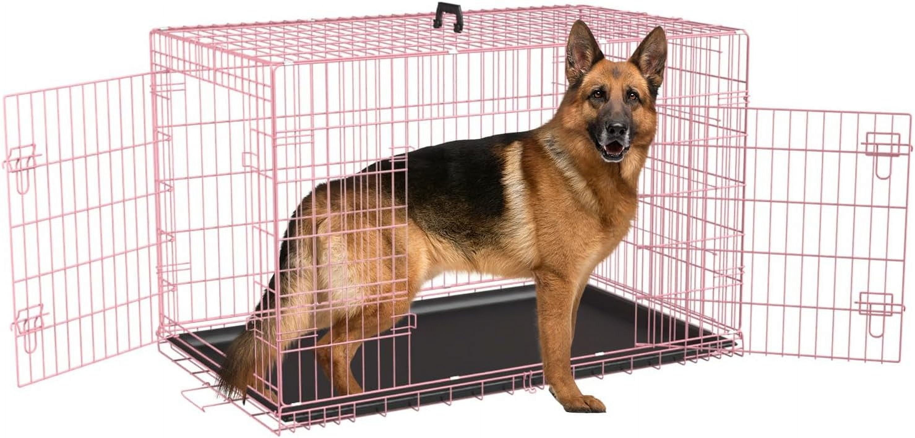 Dog Crate Dog Cage for Large Dogs Folding Mental Wire Dog Kennel ...