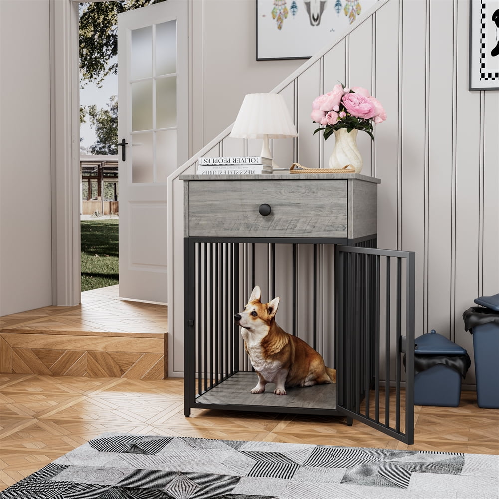 Dog Crate Furniture, Decorative Dog Kennel, Wooden Dog Crate Cage ...