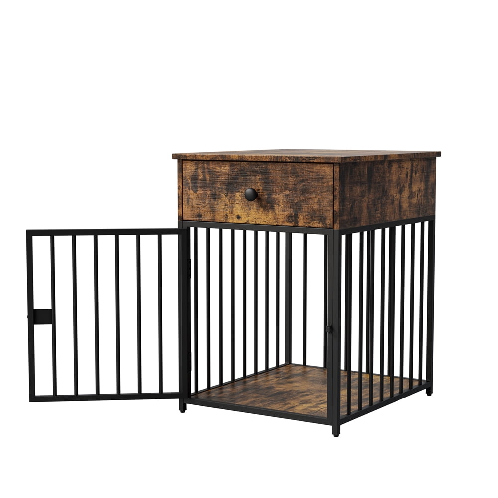 Dog Crate Furniture,Dog Crate With Storage Drawer, Anti-Chewing Iron ...