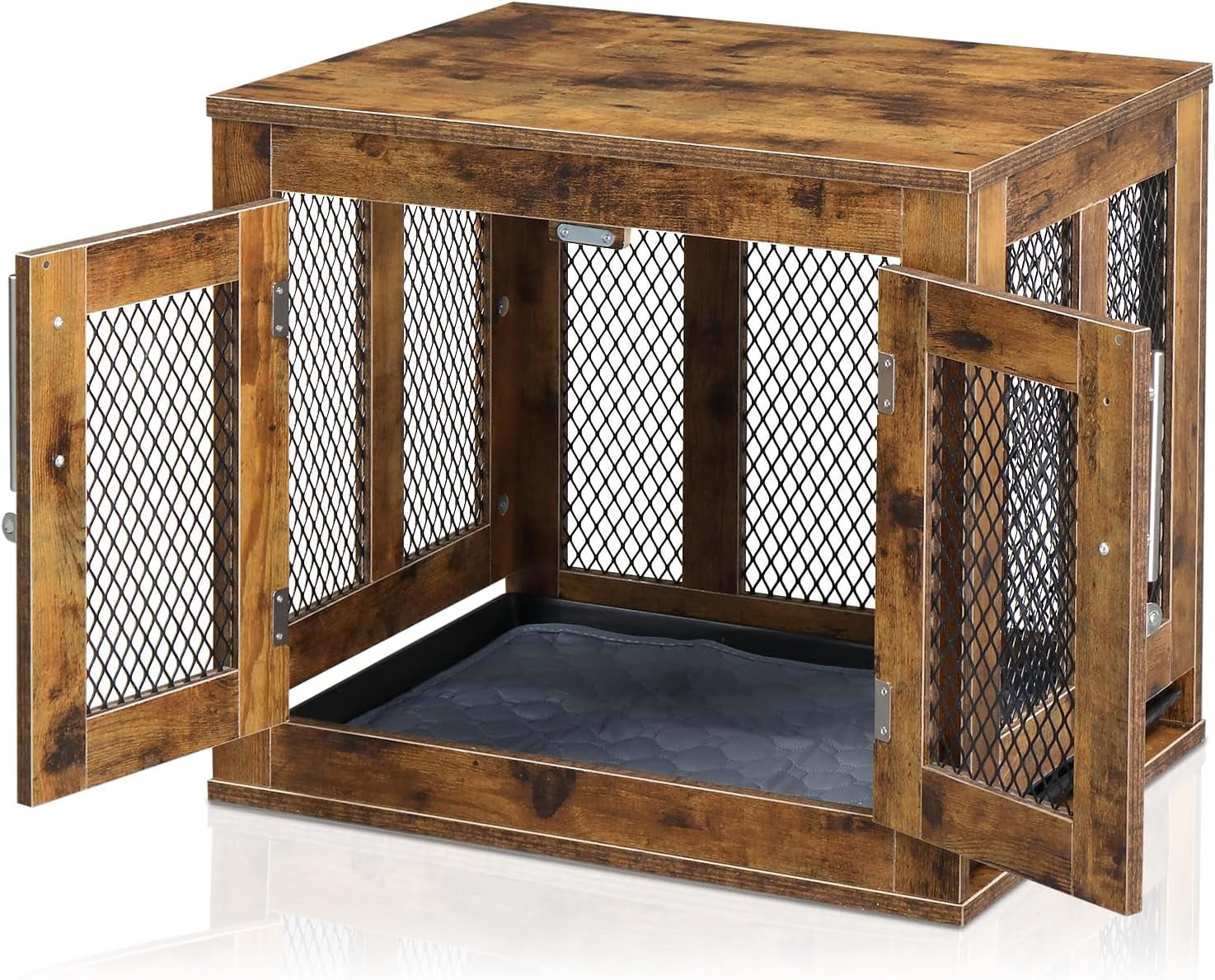 Dog Crate Furniture with Tray for Dogs, Indoor Aesthetic Puppy Kennel ...