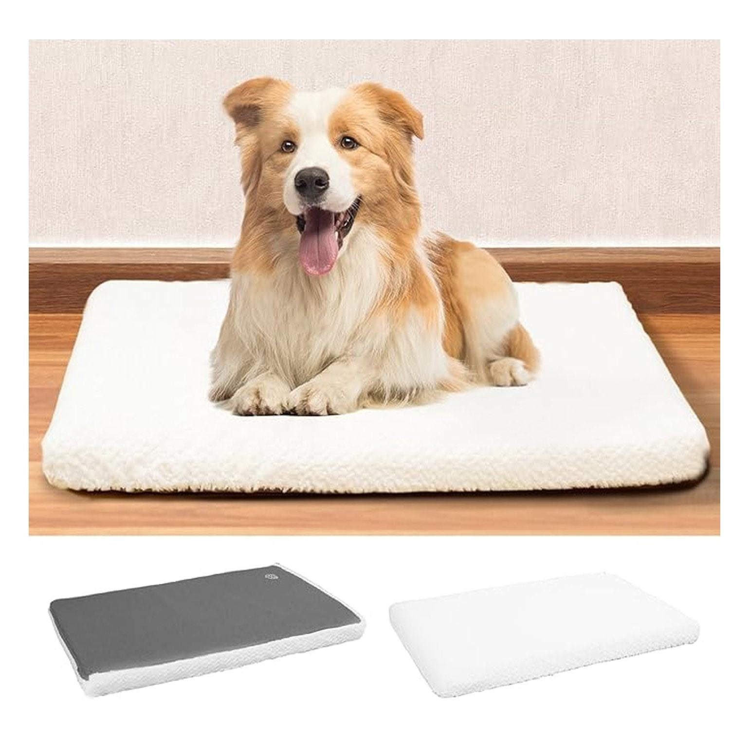 Dog Crate Pad - Reversible Kennel Bed for Small Medium Large Dogs ...