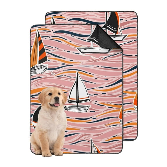 Dog Crate Pad Washable Tropical Leaves, Reusable Absorbent Pee Mat with ...